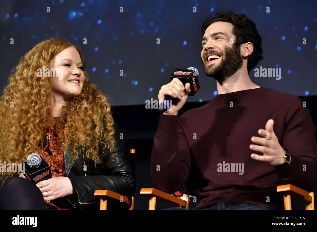 L-R: Actors Mary Wiseman and Ethan Peck attend the Star Trek:Discovery ...
