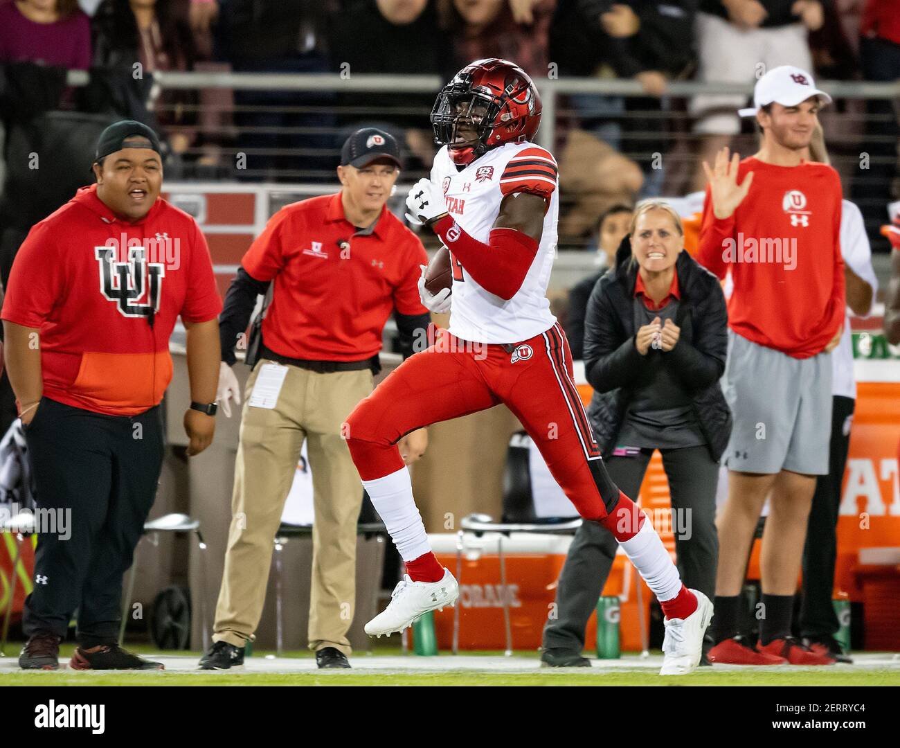 October 06, 2018: Utah Utes defensive back Jaylon Johnson (1) heads for ...
