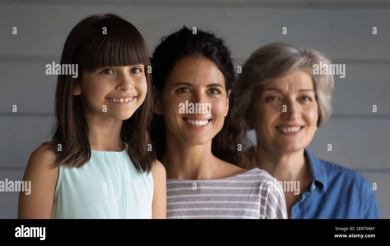Smiling three generations of Hispanic women together Stock Photo - Alamy