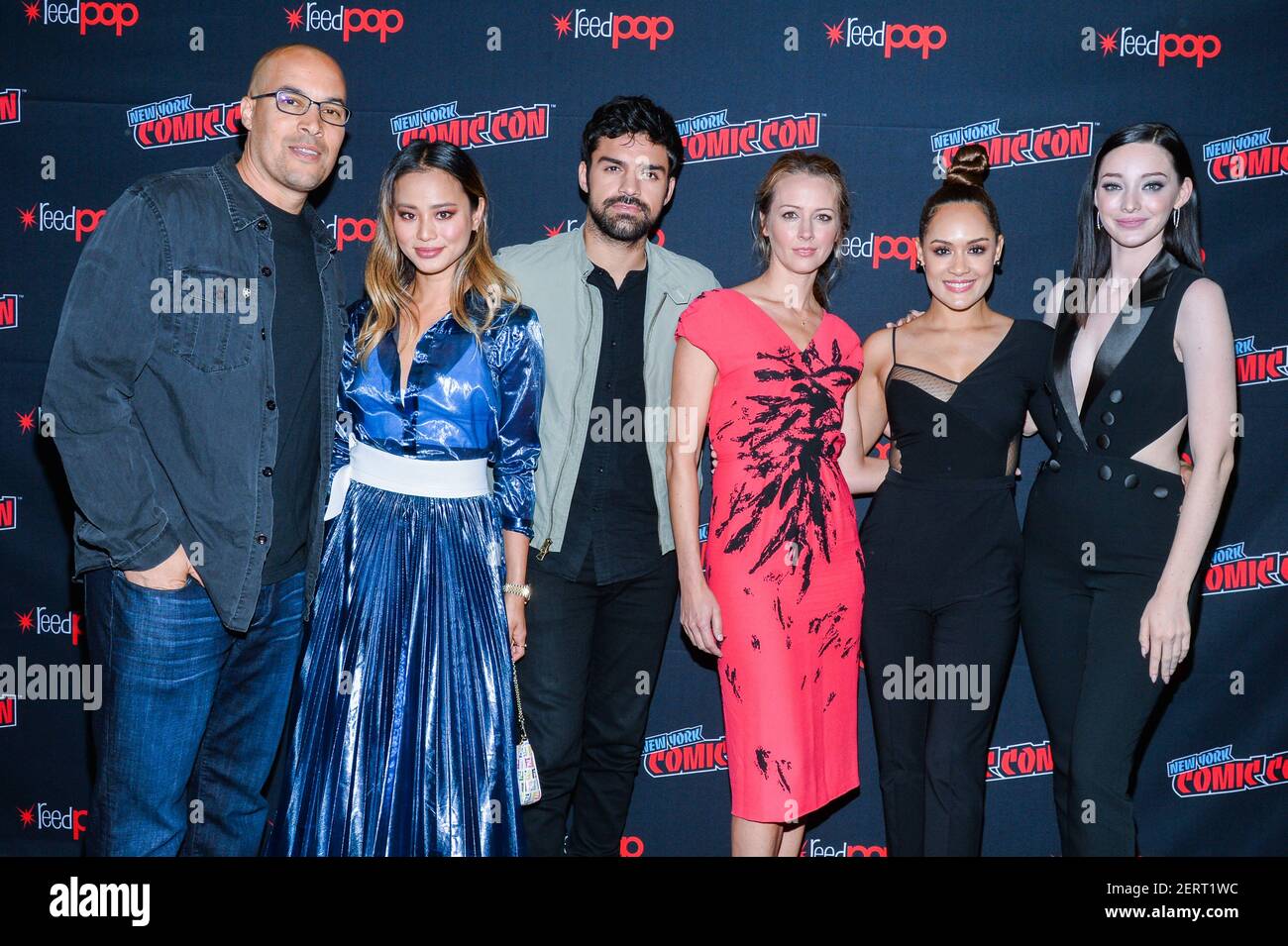 NEW YORK - OCTOBER 7: Coby Bell, Jamie Chung, Sean Teale, Amy Acker ...