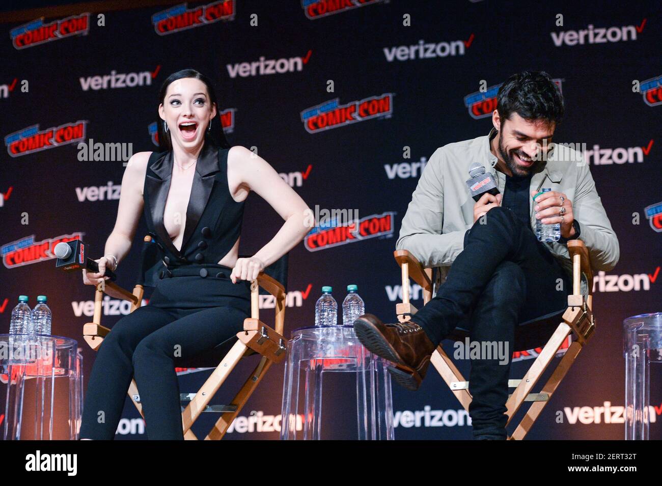 NEW YORK - OCTOBER 7: Emma Dumont and Sean Teale of FOX's "The Gifted ...