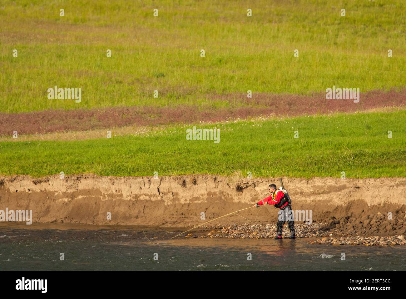 Fly fishing on the Snake River in Yellowstone National Park, 15/07/16 ...