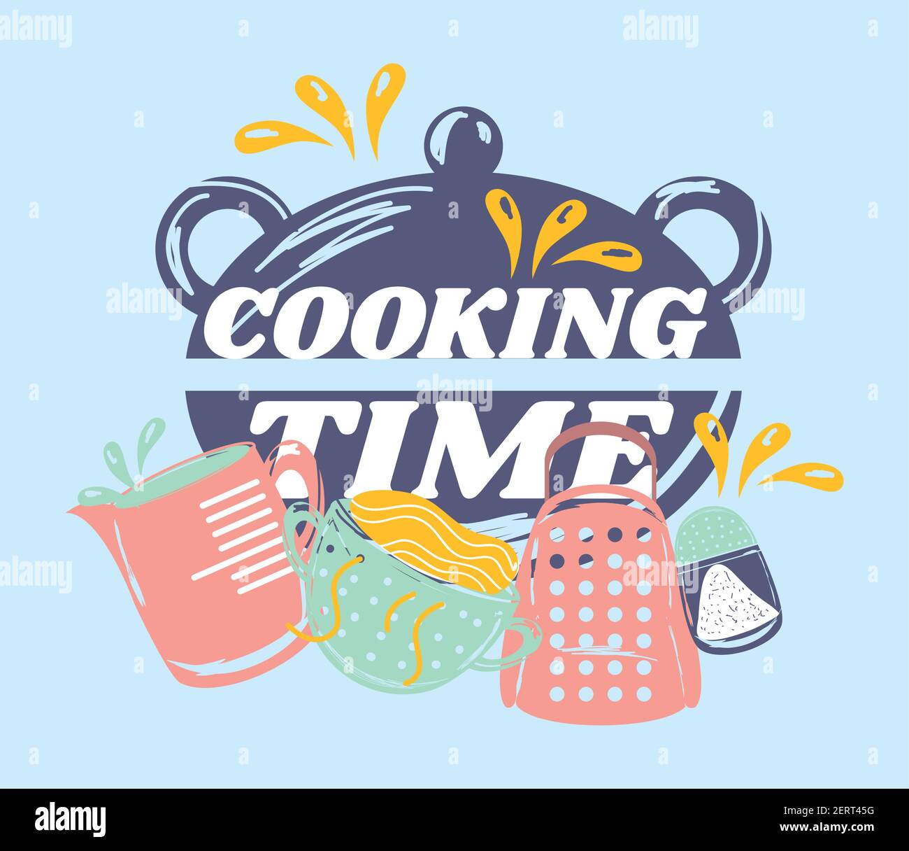 cooking time utensils grater pitcher Stock Vector Image & Art - Alamy