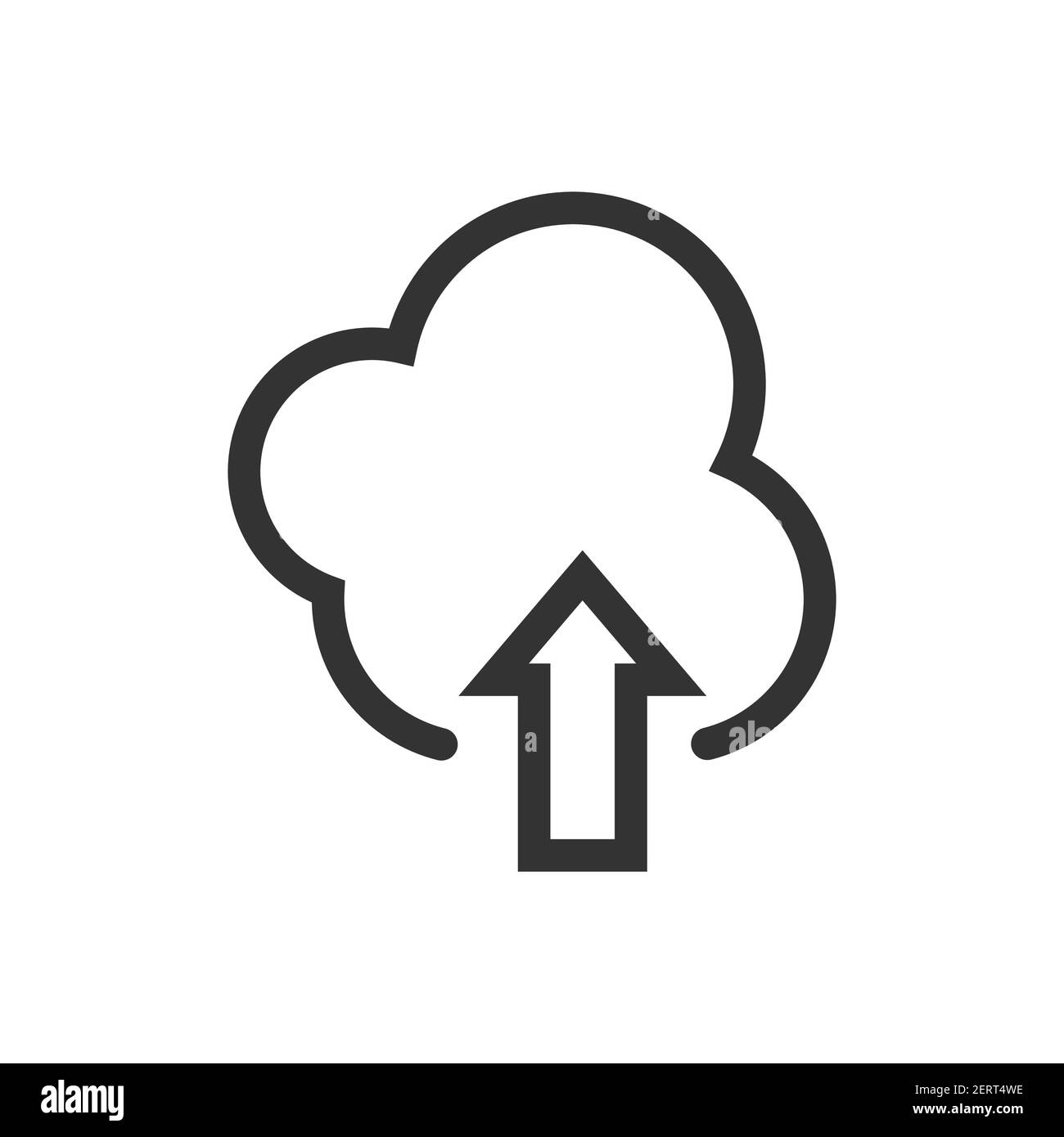 Vector cloud icon with an arrow. Uploading and downloading data and ...