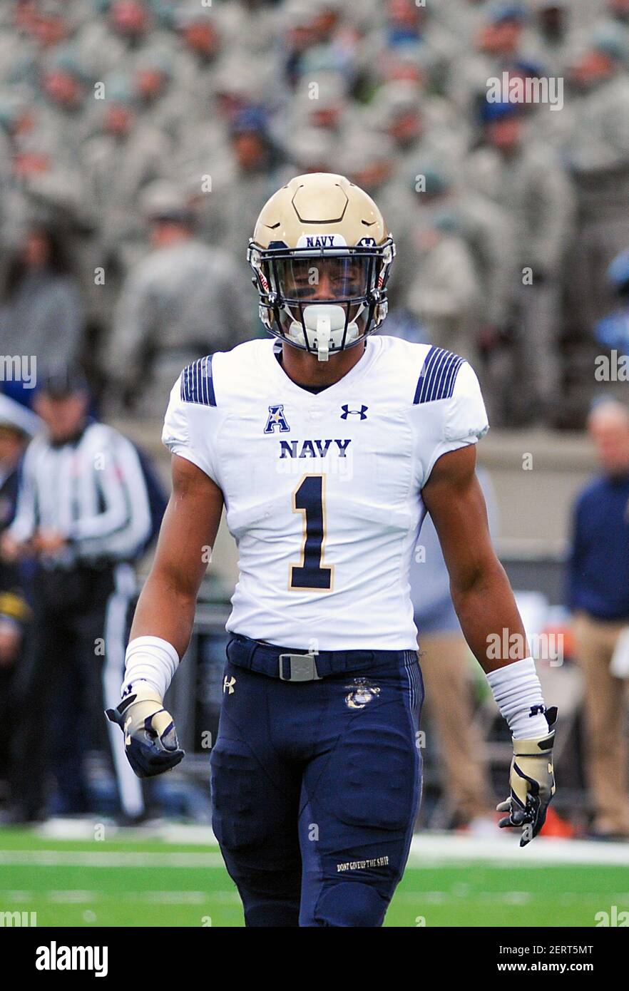 October 6, 2018: Navy safety, Jacob Springer #1, during the NCAA ...