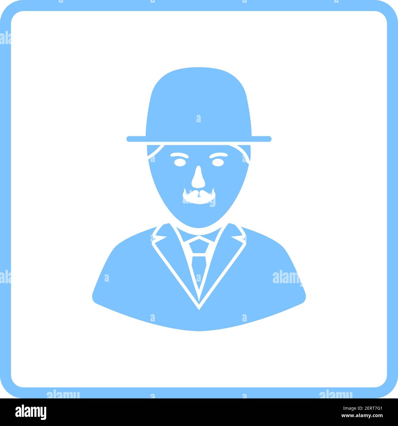 Detective Icon. Blue Frame Design. Vector Illustration Stock Vector ...
