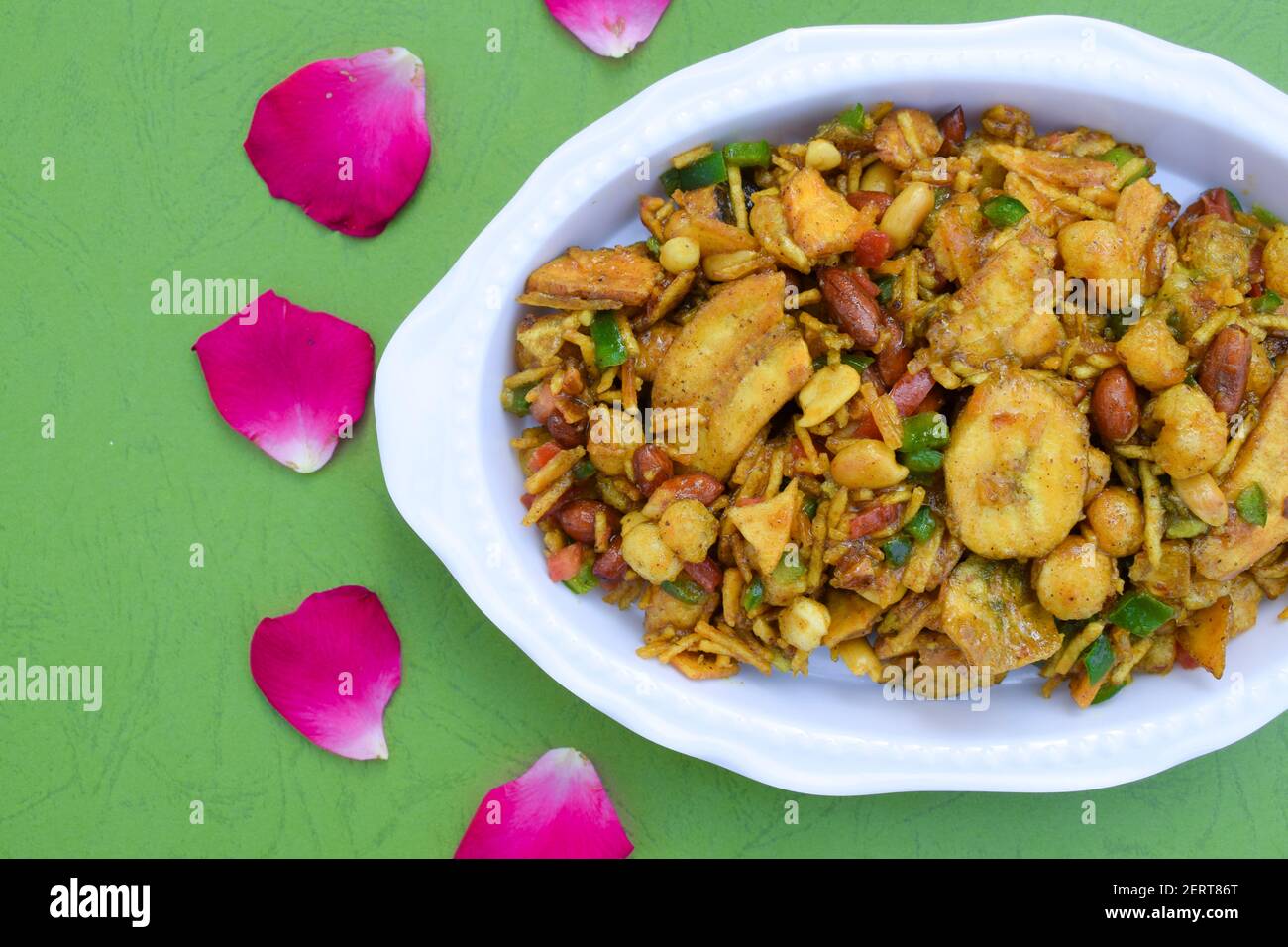 Indian fasting food cuisine item known as Farali Bhel prepared from ...