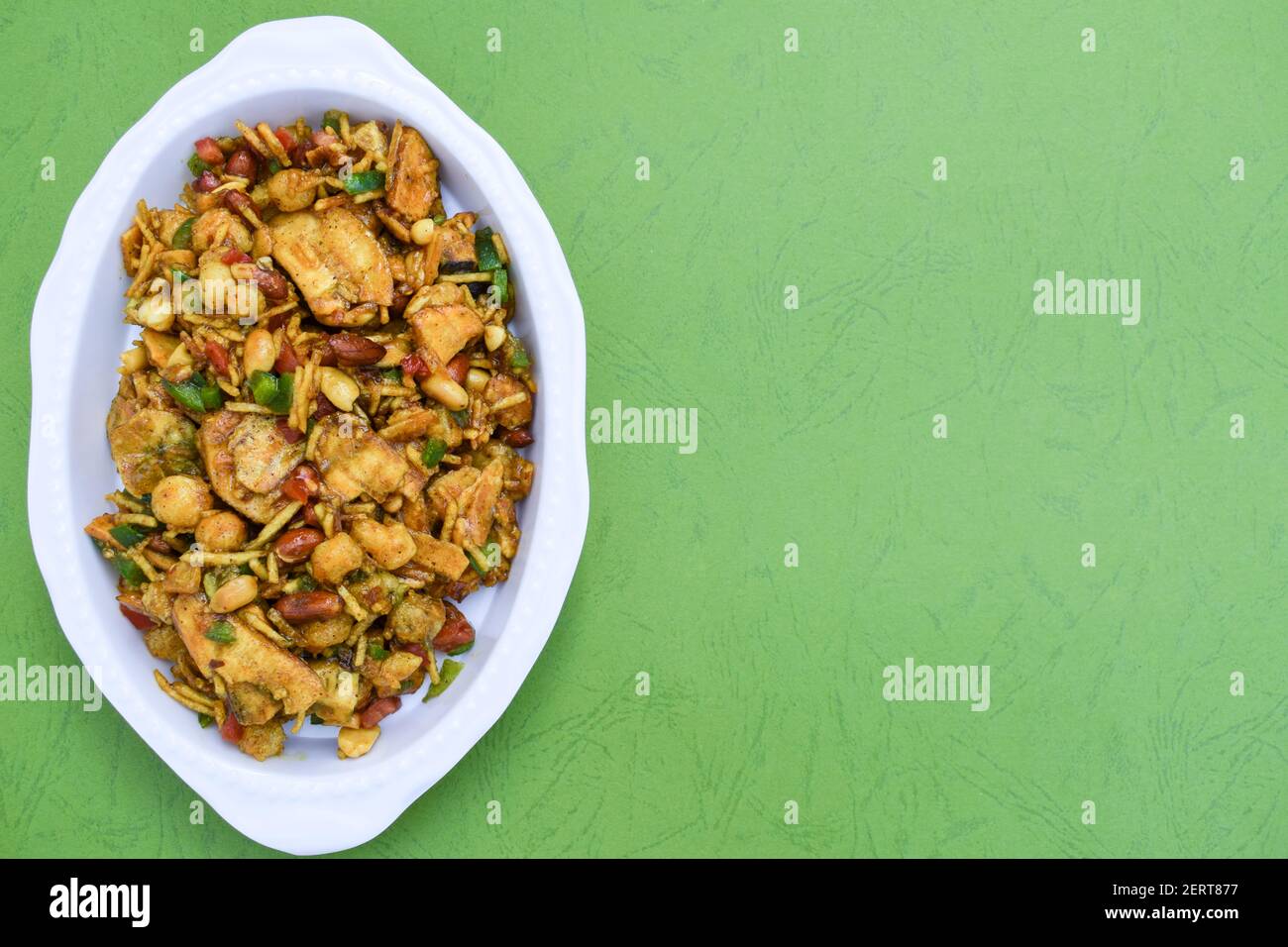 Indian fasting food cuisine item known as Farali Bhel prepared from ...