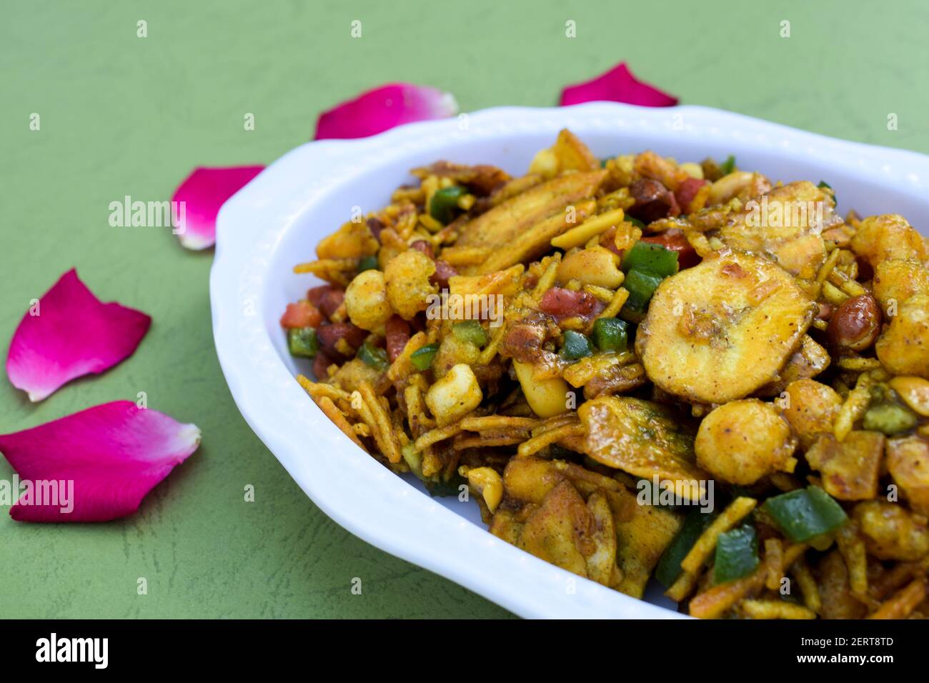 Indian fasting food cuisine item known as Farali Bhel prepared from ...