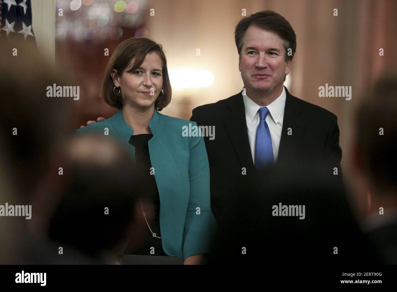 Supreme Court Justice Brett Kavanaugh, stands with his wife Ashley ...