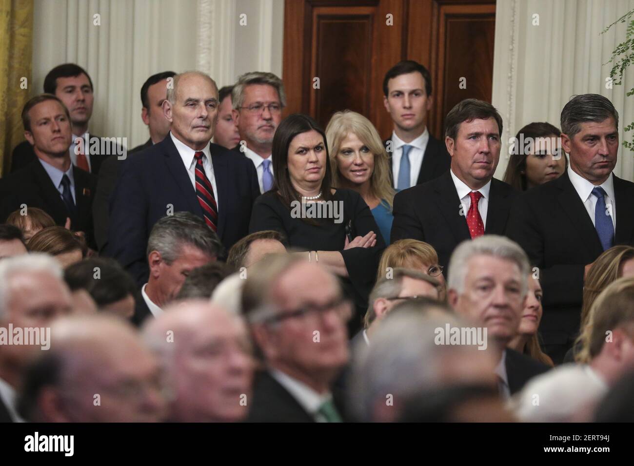 John Kelly, White House chief of staff, from second left, Sarah ...
