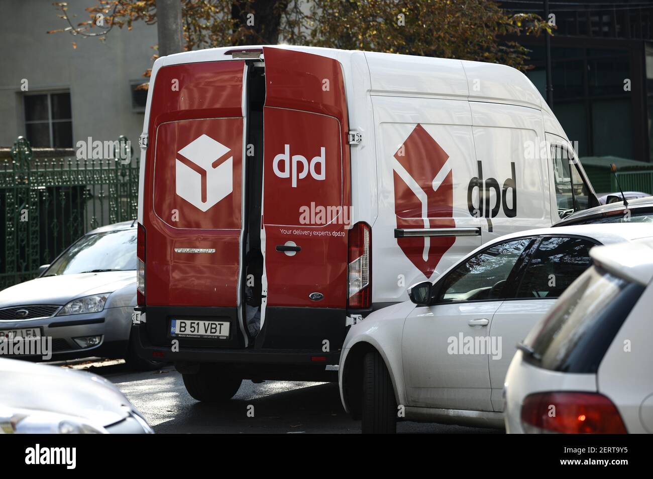 A DPD parcel delivery van is seen in Bucharest, Romania on October 8 ...