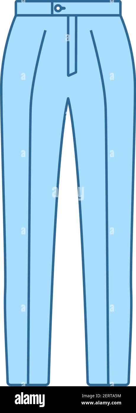 Business Trousers Icon. Thin Editable Line With Blue Fill Design ...