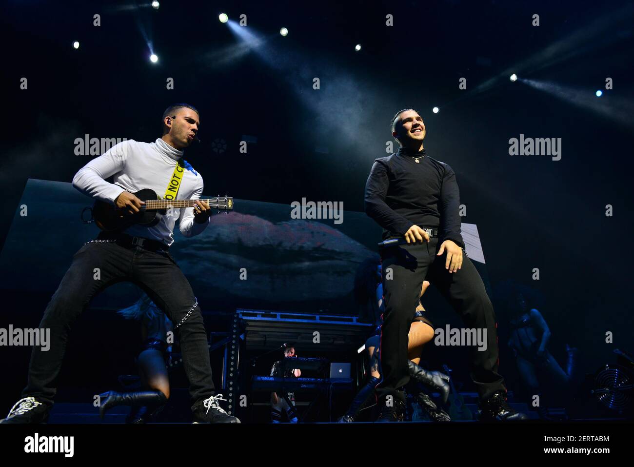MIAMI, FL - OCTOBER 06: Julian Turizo Zapata and Manuel Turizo of ...