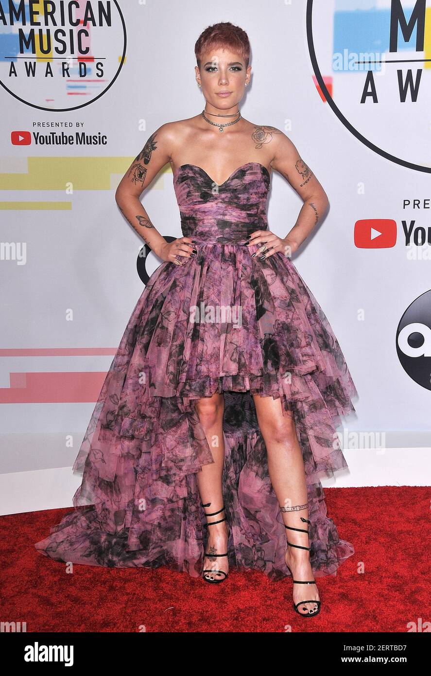 Halsey at the 2018 American Music Awards held at Microsoft Theater on ...