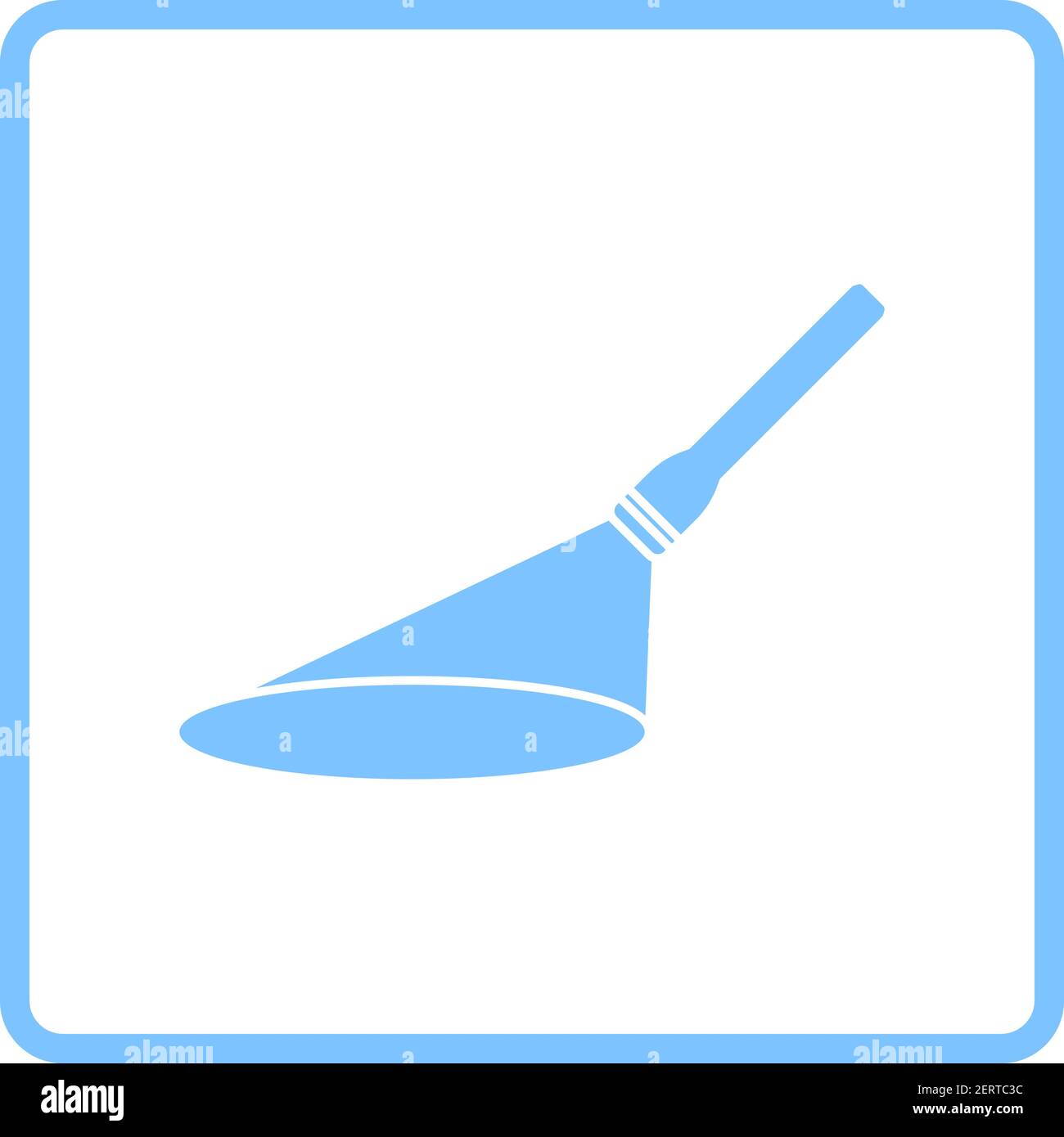 Flashlight Icon. Blue Frame Design. Vector Illustration Stock Vector ...