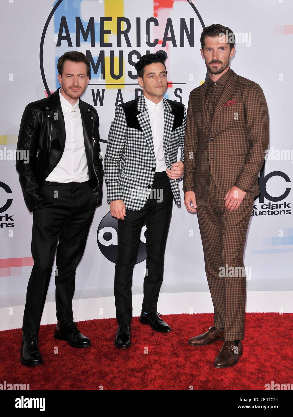Gwilym Lee, Rami Malek and Joseph Mazzello at the 2018 American Music ...