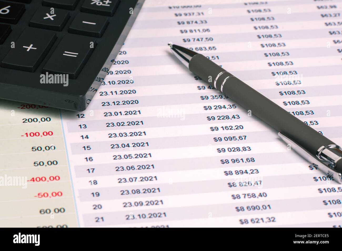 Chart with financial performance of the company. Business success ...