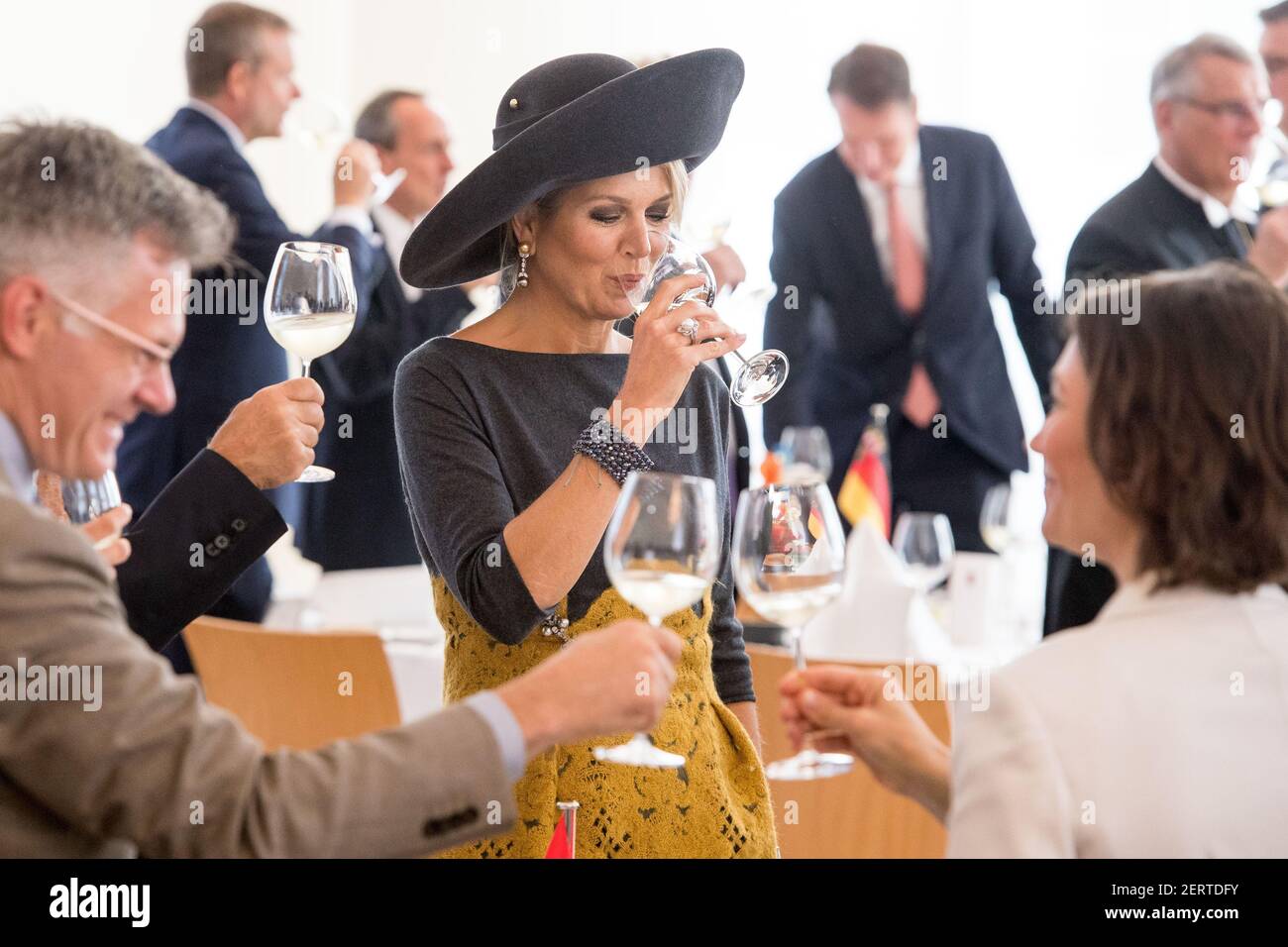 Queen Maxima of the Netherlands during themelunch: 200 years F.W. Raiffeisen at the State ...