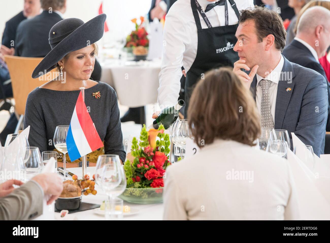 Queen Maxima of the Netherlands during themelunch: 200 years F.W. Raiffeisen at the State ...