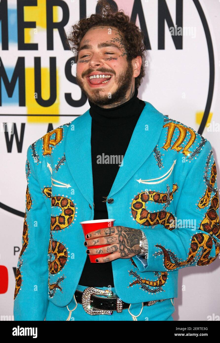 LOS ANGELES, CA - OCTOBER 09: Post Malone attends the 2018 American ...