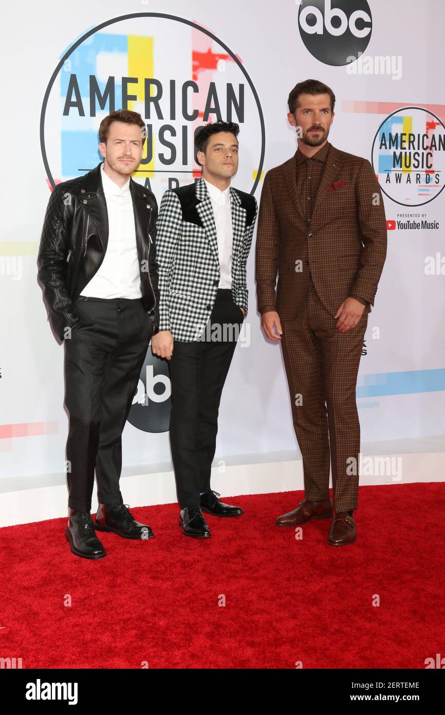 Joseph Mazzello, Rami Malek, Gwilym Lee at the 2018 American Music ...