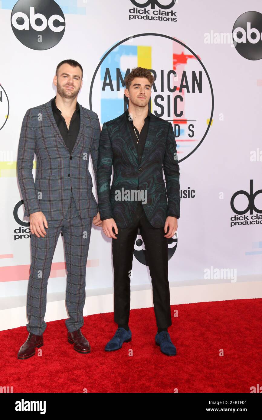 Alex Pall, Andrew Taggart, The Chainsmokers at the 2018 American Music ...