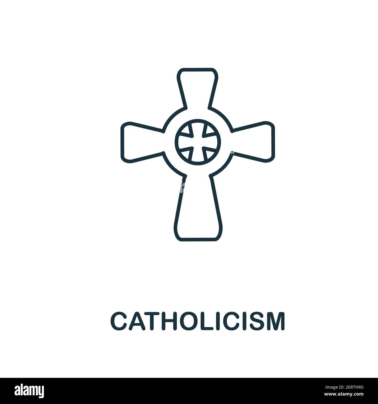 Catholicism icon. Simple element from religion collection. Creative ...