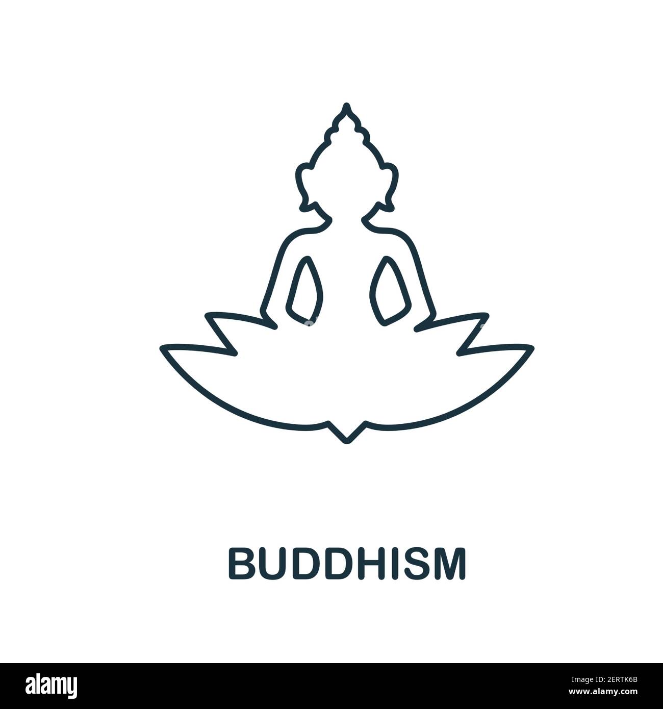 Buddhism icon. Simple element from religion collection. Creative ...