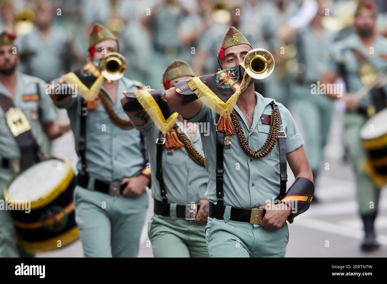 Spanish National Day military parade in Madrid, Spain. October 12, 2018 ...