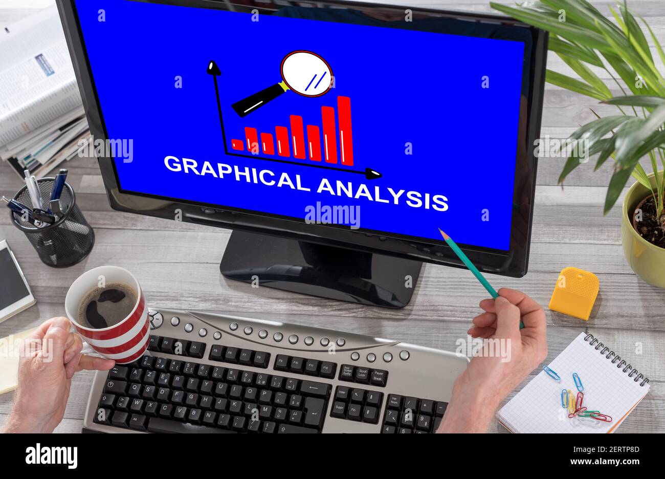Graphical analysis concept on a computer screen Stock Photo - Alamy