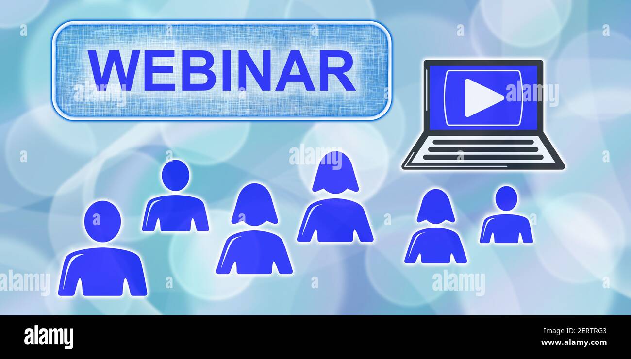 Illustration of a webinar concept Stock Photo - Alamy