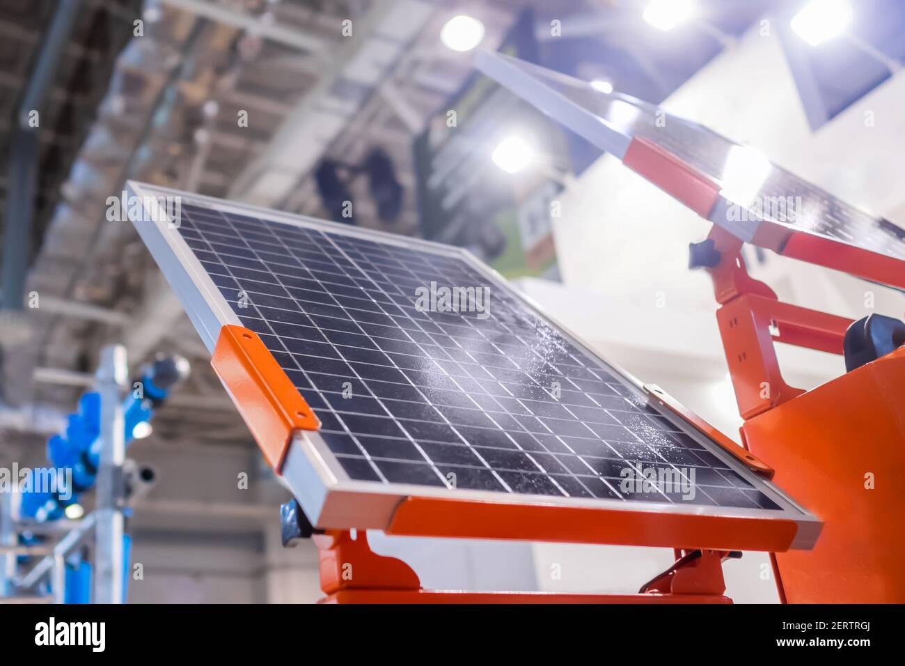 Automatic photovoltaic solar panel working at modern technology ...