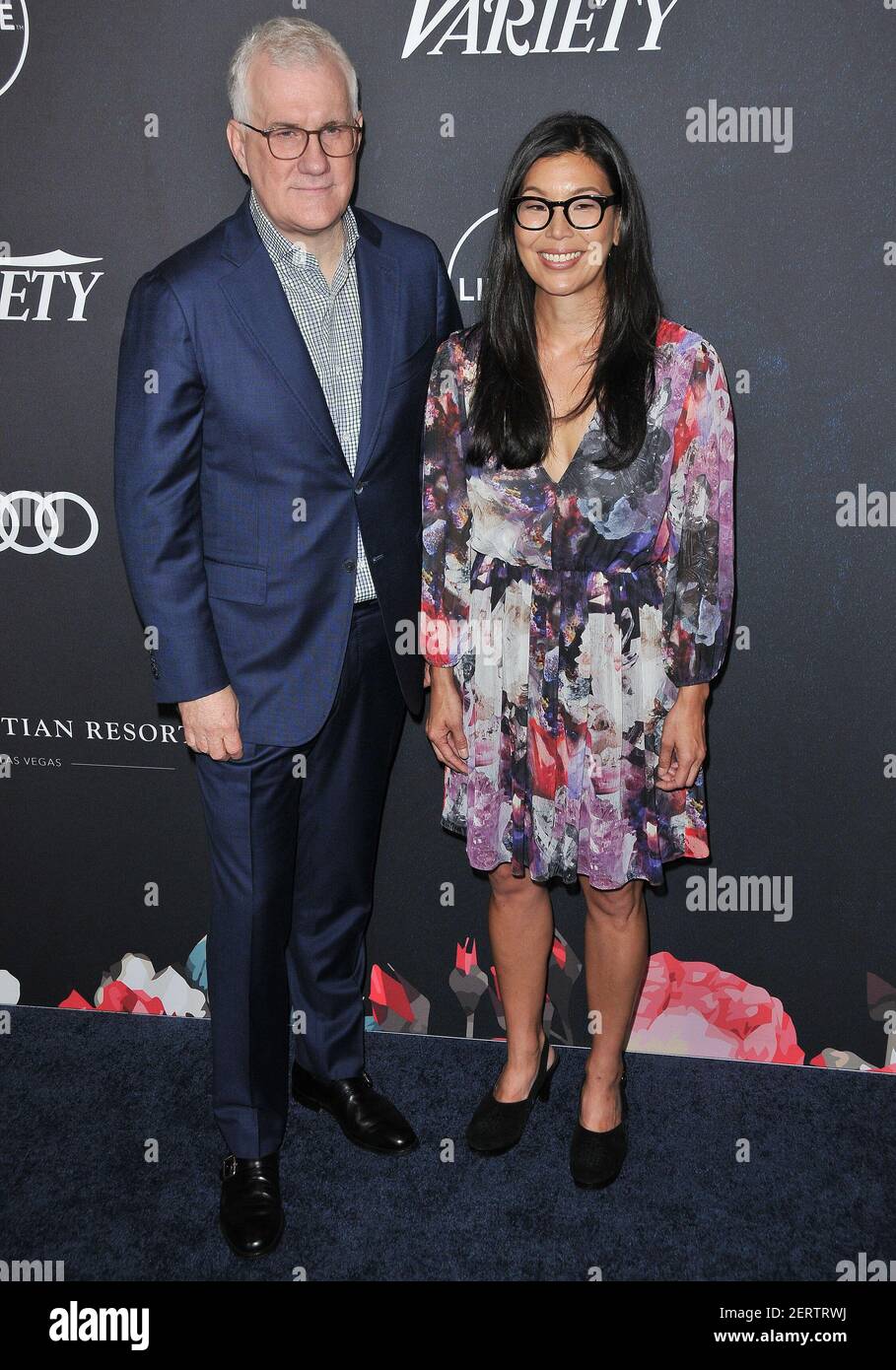 (L-R) David Linde and Ai-jen Poo at the 2018 Variety's Power Of Women ...