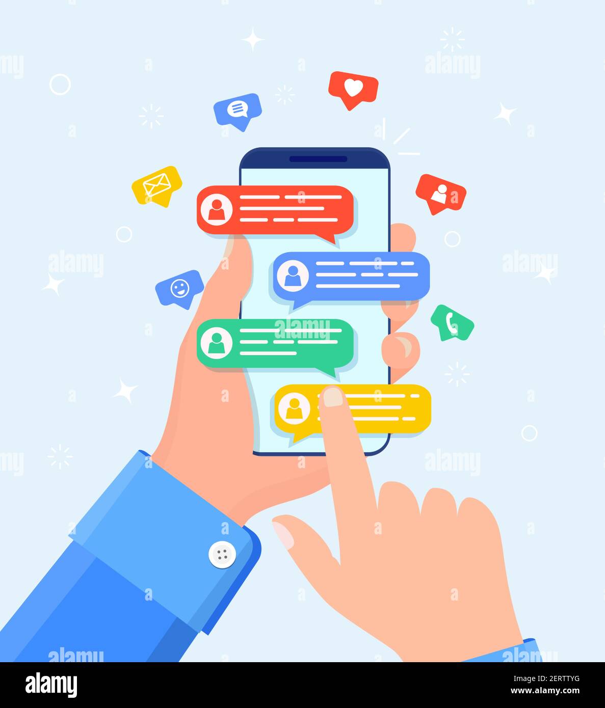 Whats app notification Stock Vector Images - Alamy