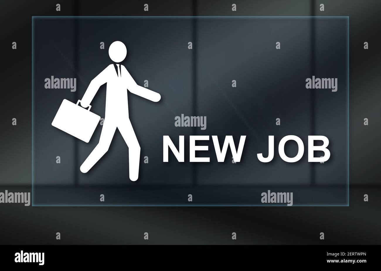 New job concept on dark background Stock Photo - Alamy