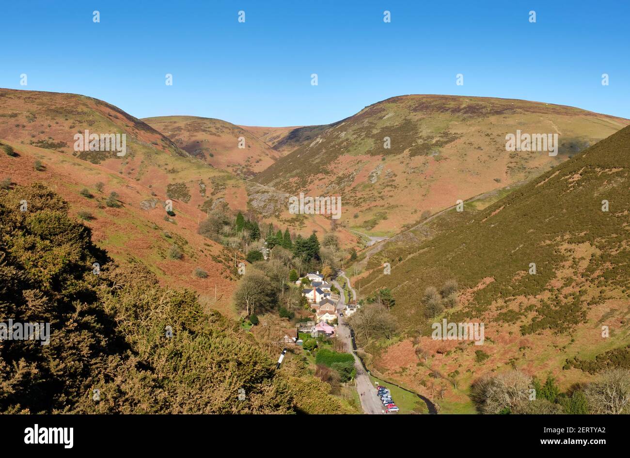 Carding Mill Valley, the Long Mynd, Church Stretton, Shropshire Stock ...