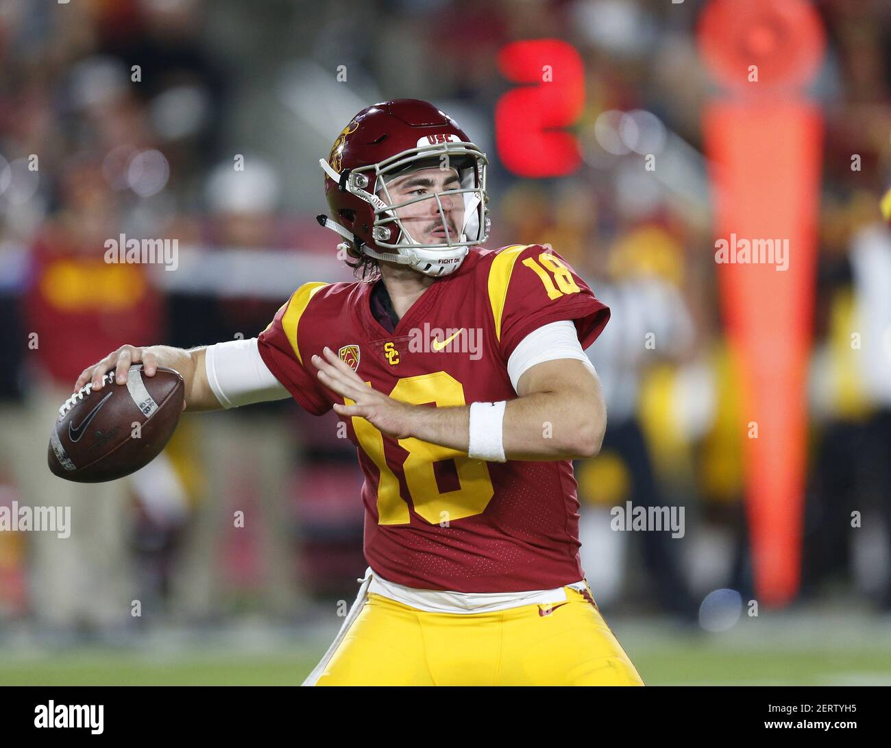 October 13, 2018 USC Trojans quarterback JT Daniels #18 throws a pass ...