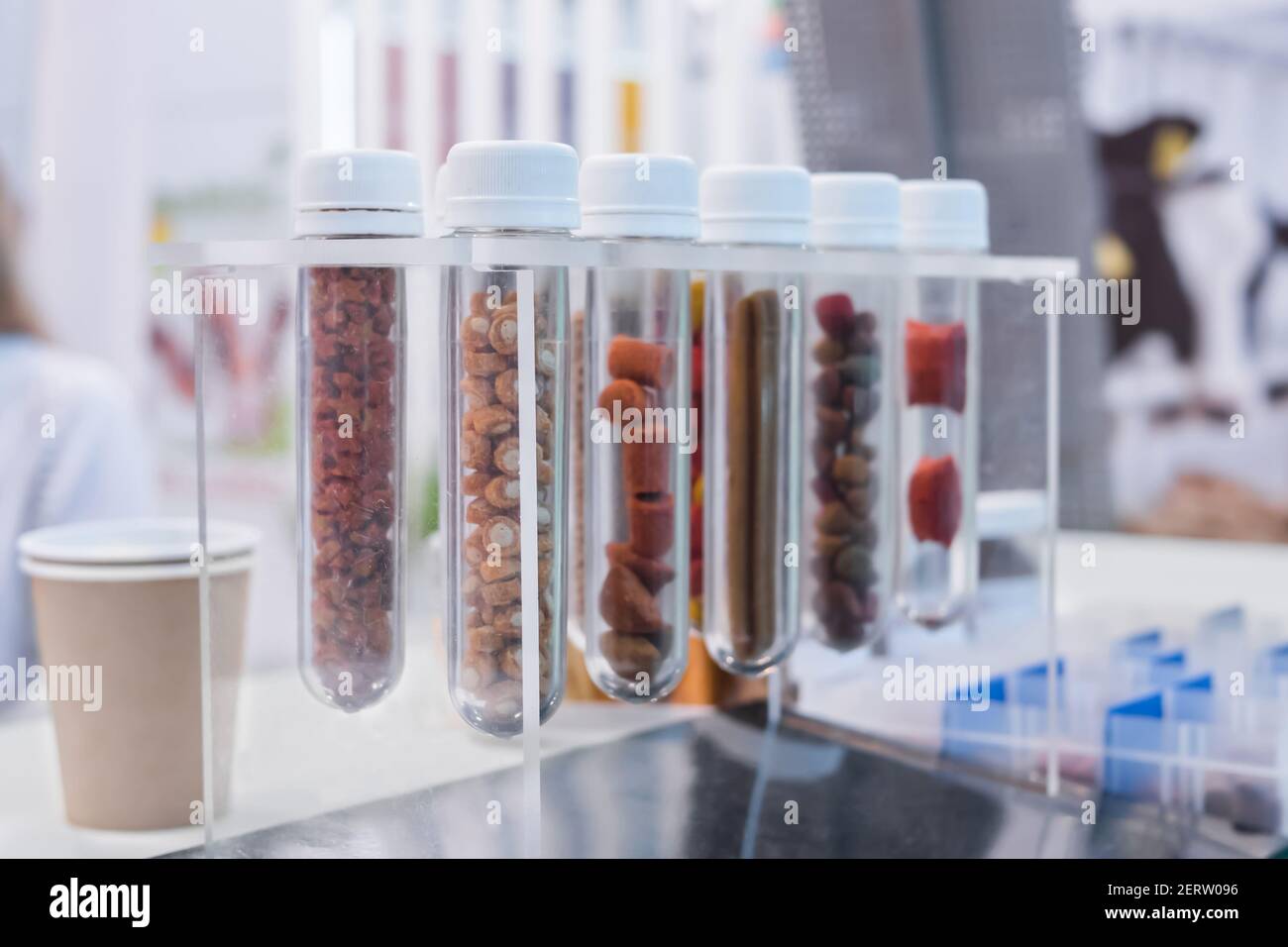 Different kinds of pelleted compound feed, fodder - food for domestic ...