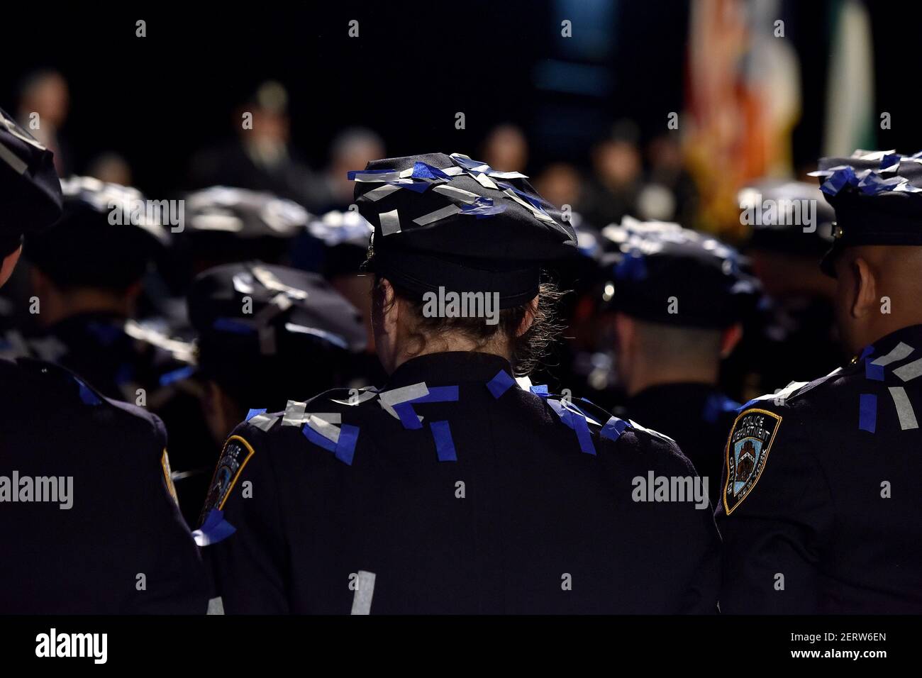 With confetti on their uniforms, new members of the New York City ...