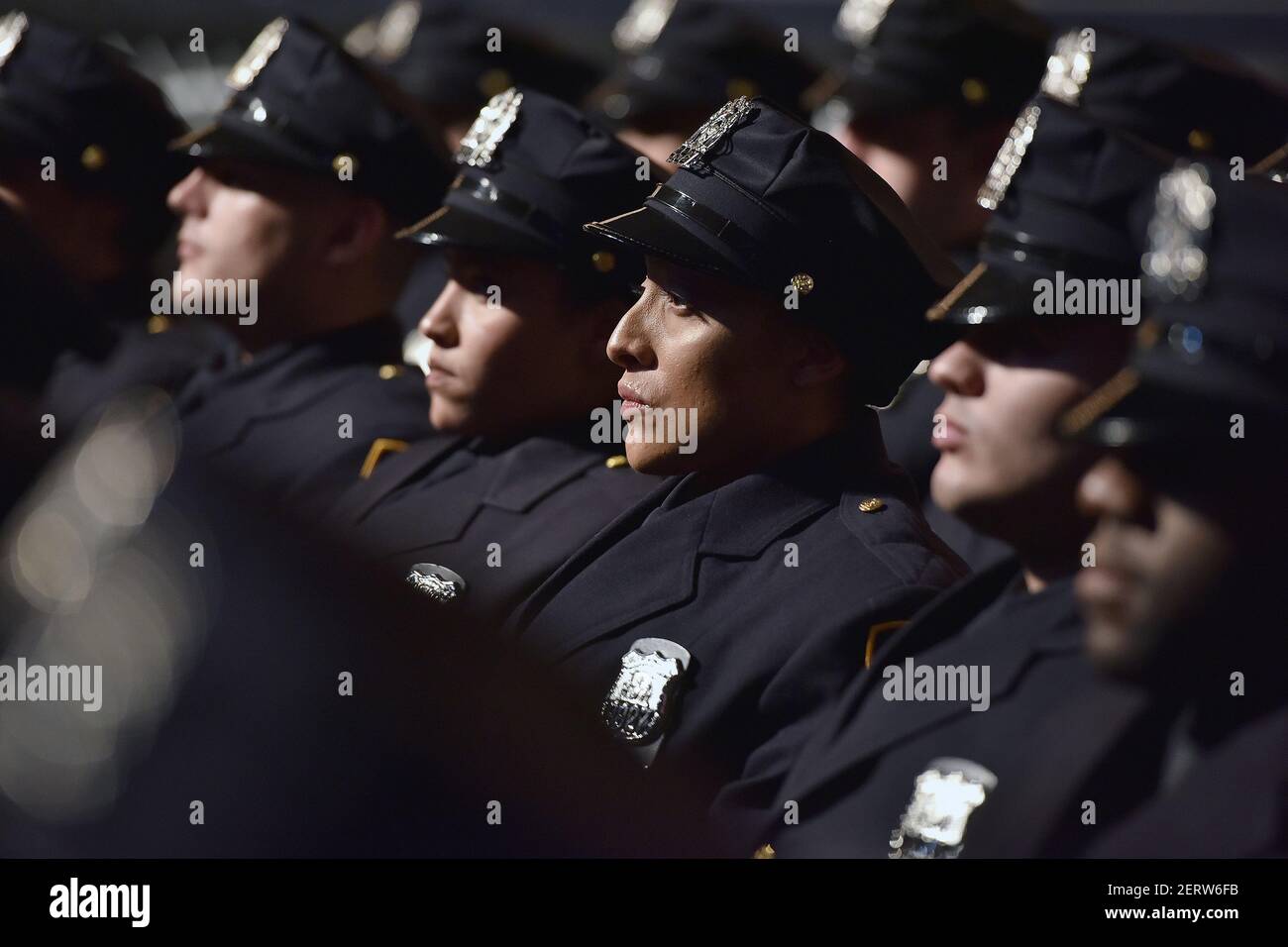 New members of the New York City Police Department (NYPD) attend their ...