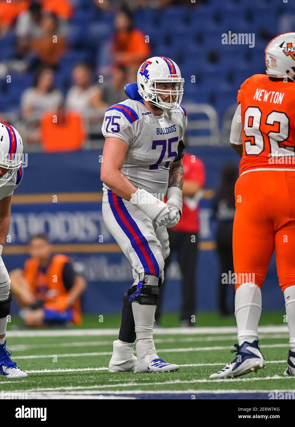 October 13, 2018 San Antonio, TX...Louisiana Tech Bulldog Lineman ...