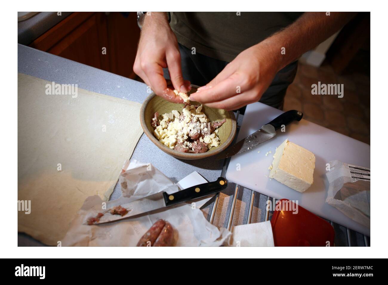 Simon Usborne cooks a pack lunch and eats in the office. Sausage Rolls ...