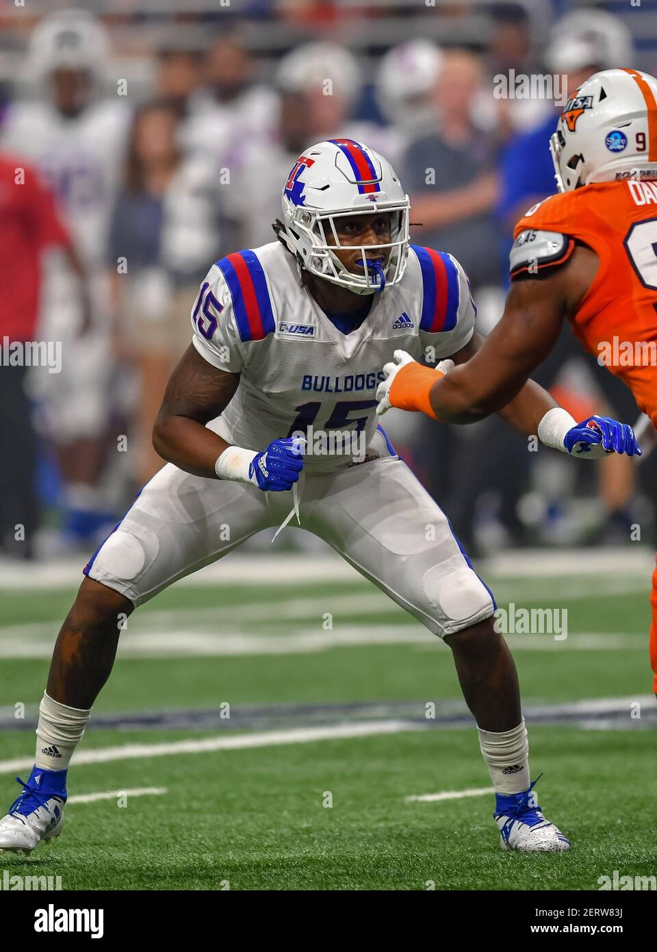 October 13, 2018 San Antonio, TX...Louisiana Tech Bulldog Player, Kam ...
