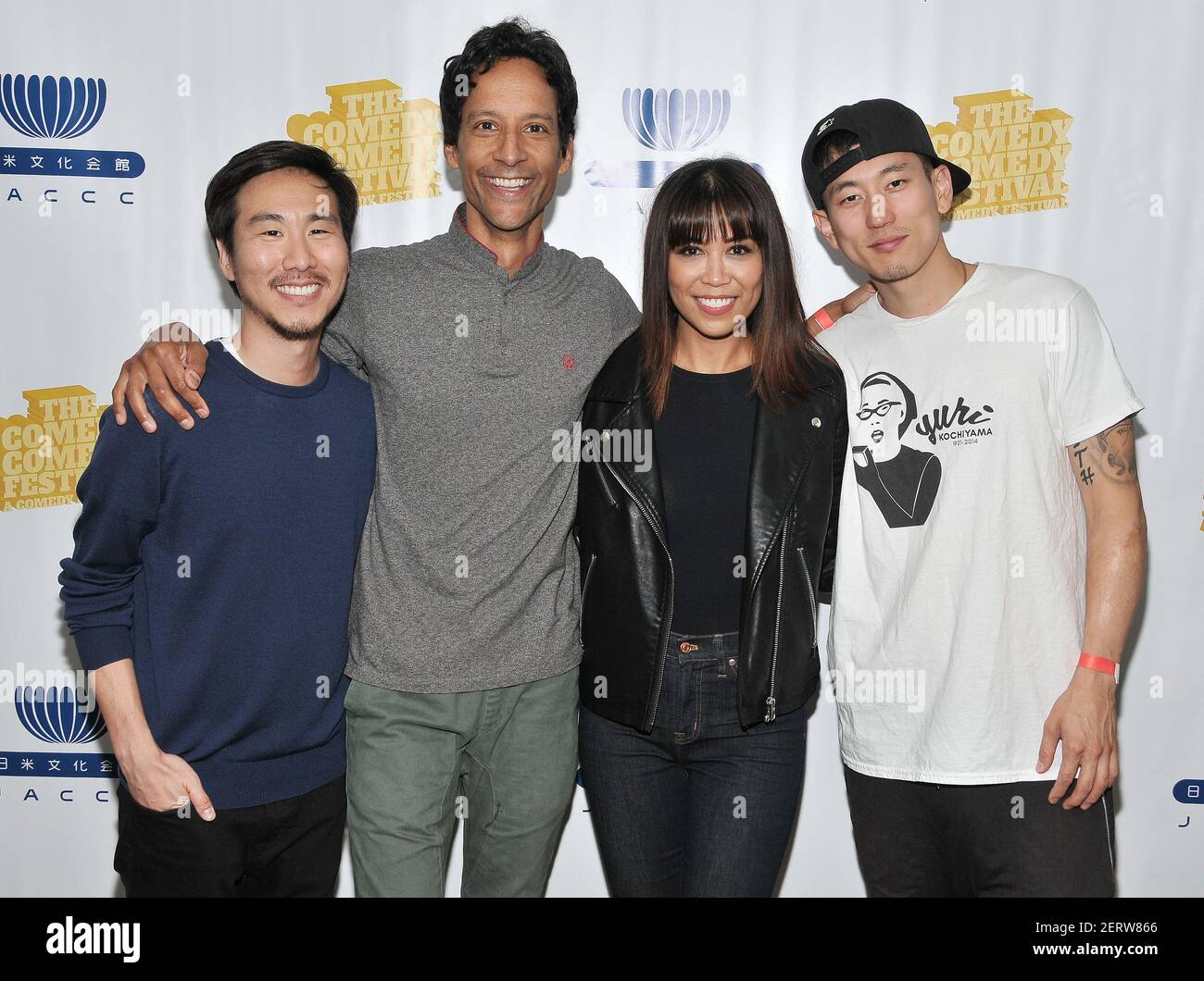 (L-R) Will Choi, Danny Pudi, Tess Paras and Jake Choi at The Comedy ...