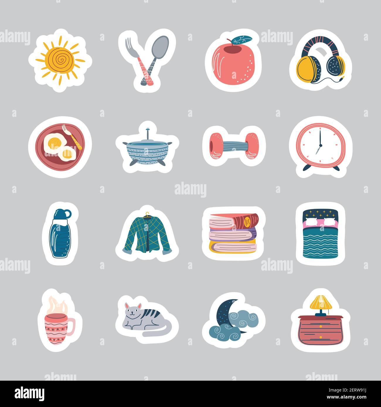 Routine activities Stock Vector Images - Alamy