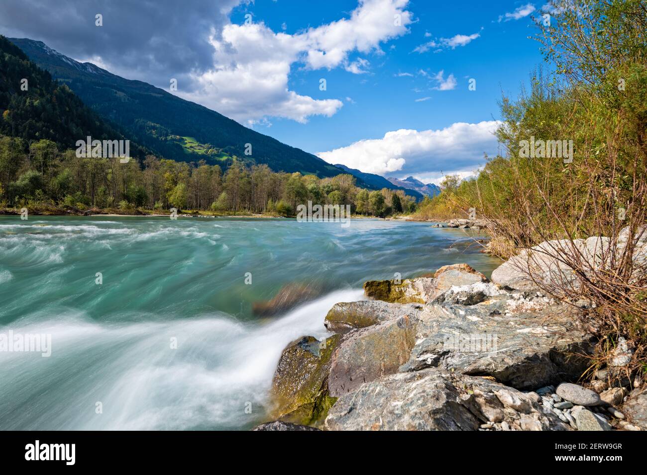 Alpin River Isel in East Tyrol Austria Stock Photo - Alamy