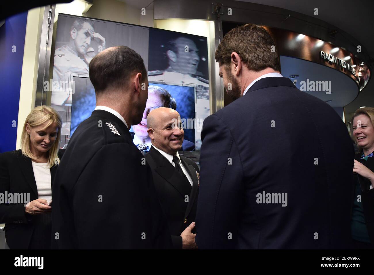 WASHINGTON DC - OCT 15: Actor Gerard Butler, Adm. John M. Richardson ...