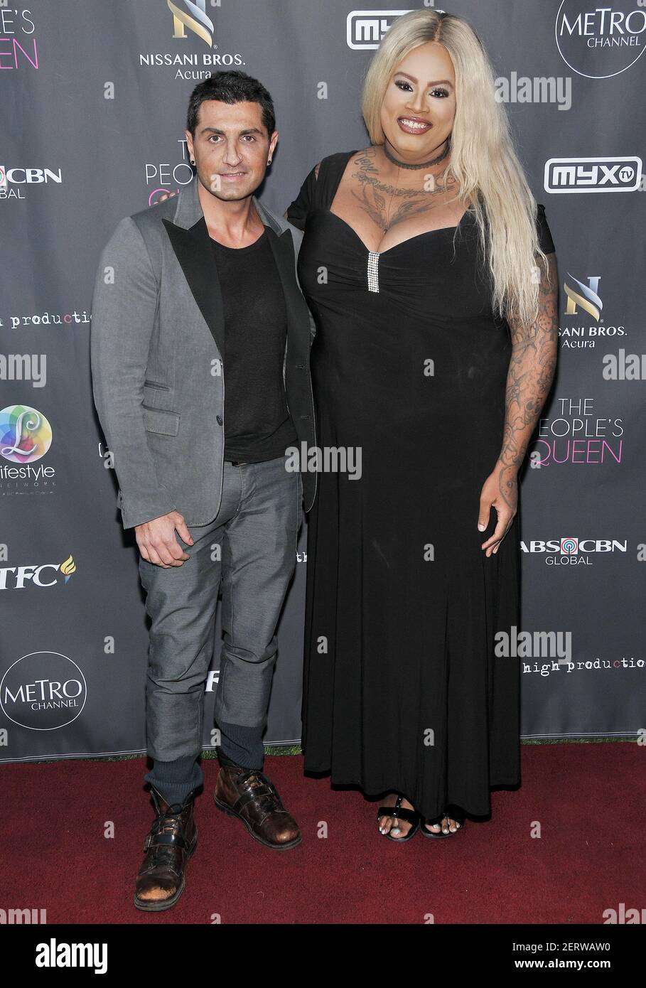 (L-R) Vic Gerami and Ashlee Marie Preston at the ABS-CBN and Thigh High ...