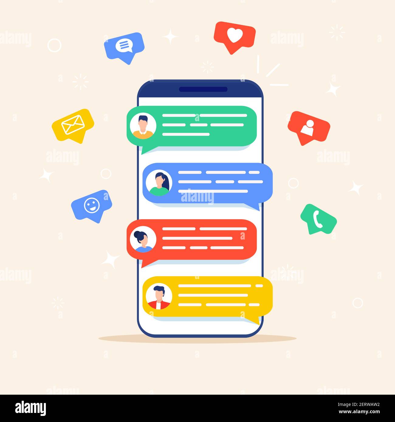 Whats app notification hi-res stock photography and images - Alamy